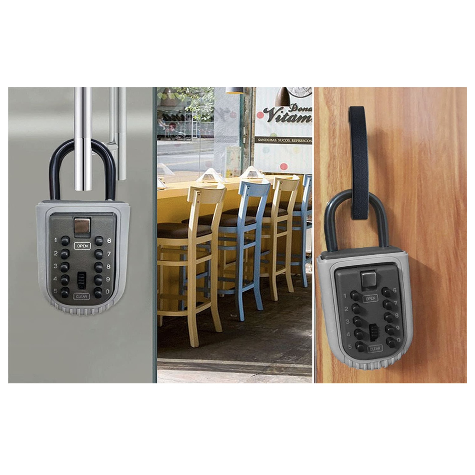 Depozitor Chei, Negru, Lacat, Metal, 64mm x 34mm x 98mm, Cod Cifru ...