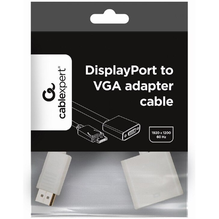 Cablu video Gembird DisplayPort (T) la VGA (M), 10cm, rezolutie maxima ...