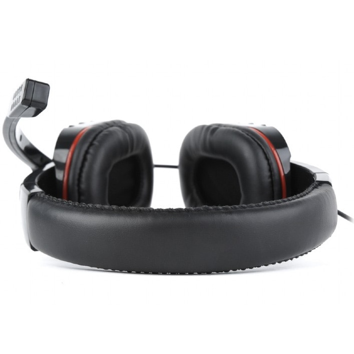 Casti Gembird cu microfon, jack 3.5 mm, Negru / Rosu - eMAG.ro