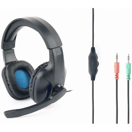 Casti Gembird cu microfon, jack 3.5 mm x 2, Negru - eMAG.ro