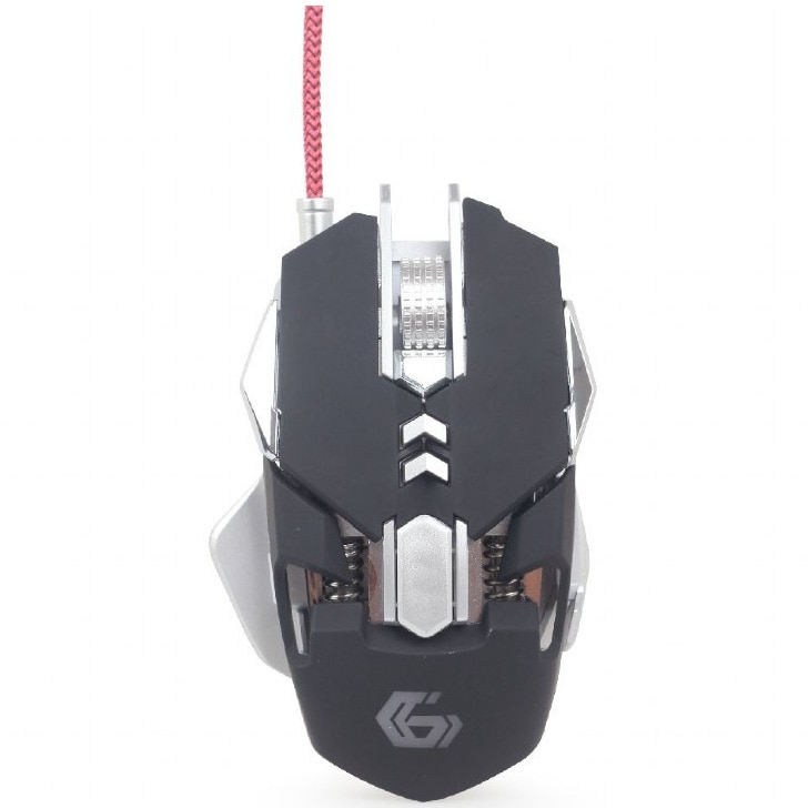 Mouse gaming, Gembird 4000 dpi, iluminare, butoane programabile, Negru ...