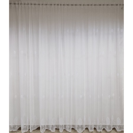 Perdea alba Brodata Baroc, 400 x 250 - eMAG.ro