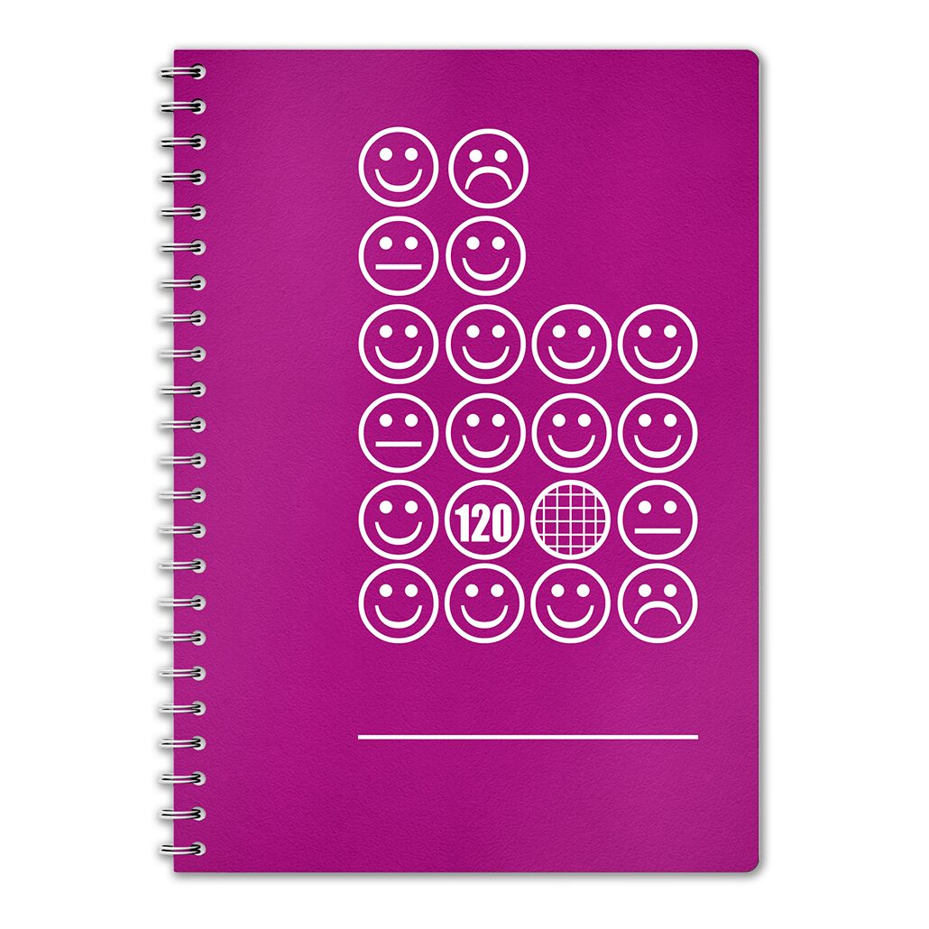 Caiet A4 120 file spirala coperta plastic roz aritmetica - eMAG.ro