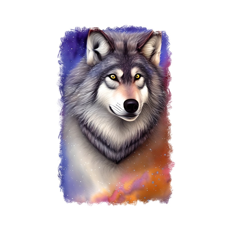 Sticker decorativ, Lup, Gri, 85 cm, 6981ST - eMAG.ro