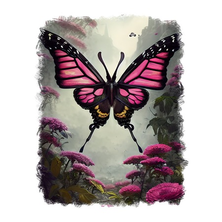 Sticker decorativ, Fluture, Roz, 70 cm, 9077ST - eMAG.ro