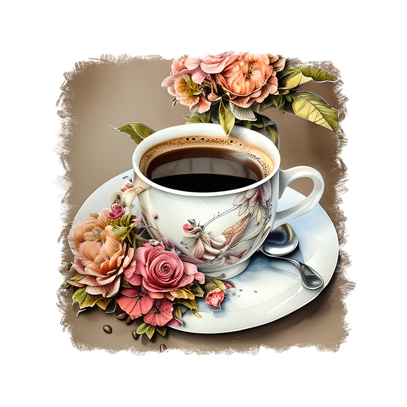 Sticker decorativ, Ceasca de Cafea, Maro, 55 cm, 9081ST - eMAG.ro