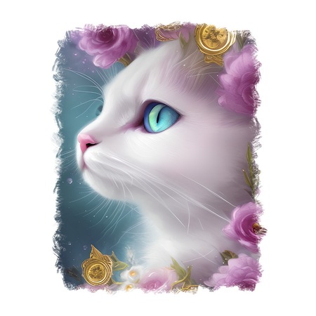 Sticker decorativ, Pisica, Roz, 70 cm, 9089ST - eMAG.ro