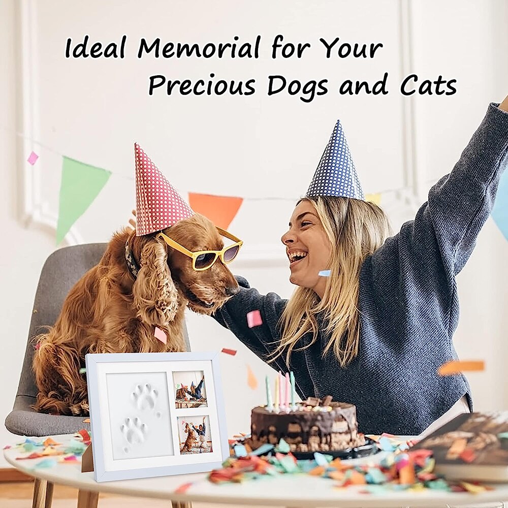 Kit amprenta mulaj manuta sau piciorus bebe si rama foto, cadrul alb ...