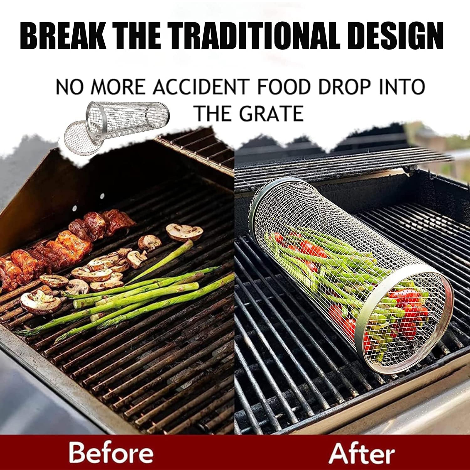 Грил прибори, Неръждаема стомана, Сребрист, Комплект от 2 - eMAG.bg