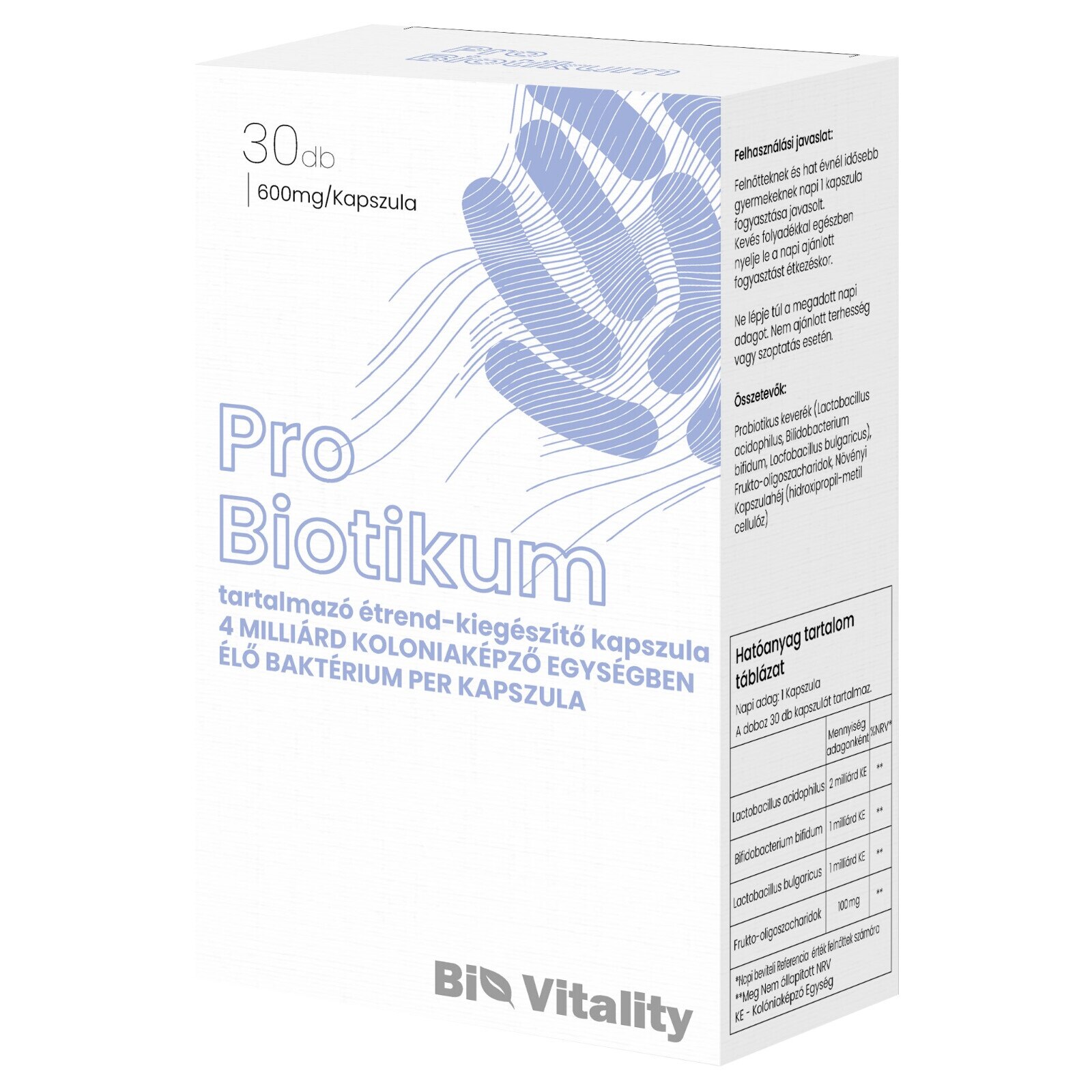 Supliment alimentar Probiotic Bio Vitality capsule 30 buc - eMAG.ro