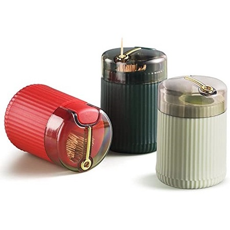 Set 3 dispensere de scobitori, Plastic, Verde/Rosu - eMAG.ro