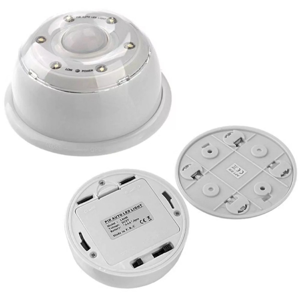LED лампа със сензор за движение, 6 светодиода, настройка на времето ...