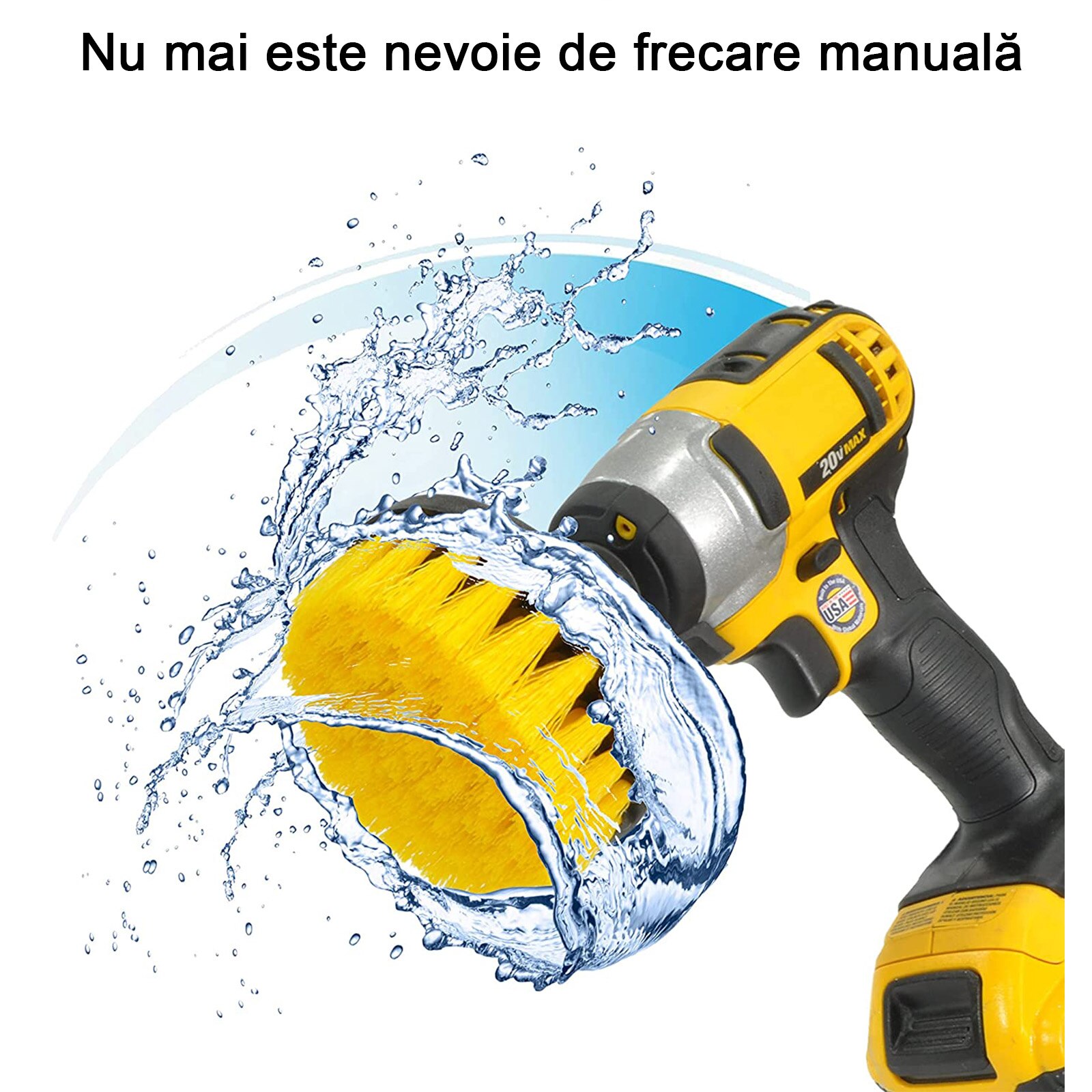 Set 4 perii rotative din plastic, NUODWELL, Diferite stiluri, curatare ...