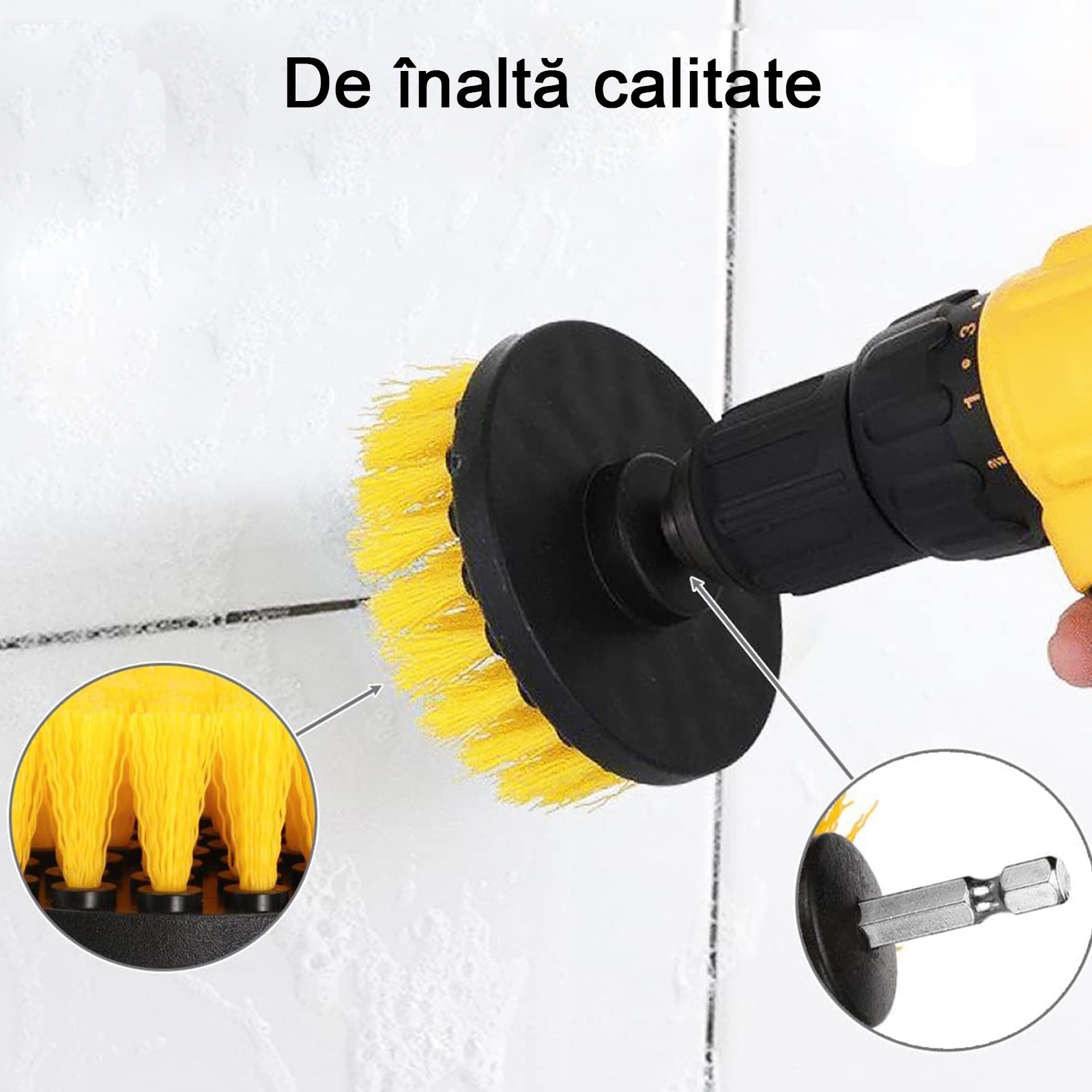 Set 3 perii rotative din plastic, NUODWELL, Diferite stiluri, curatare ...