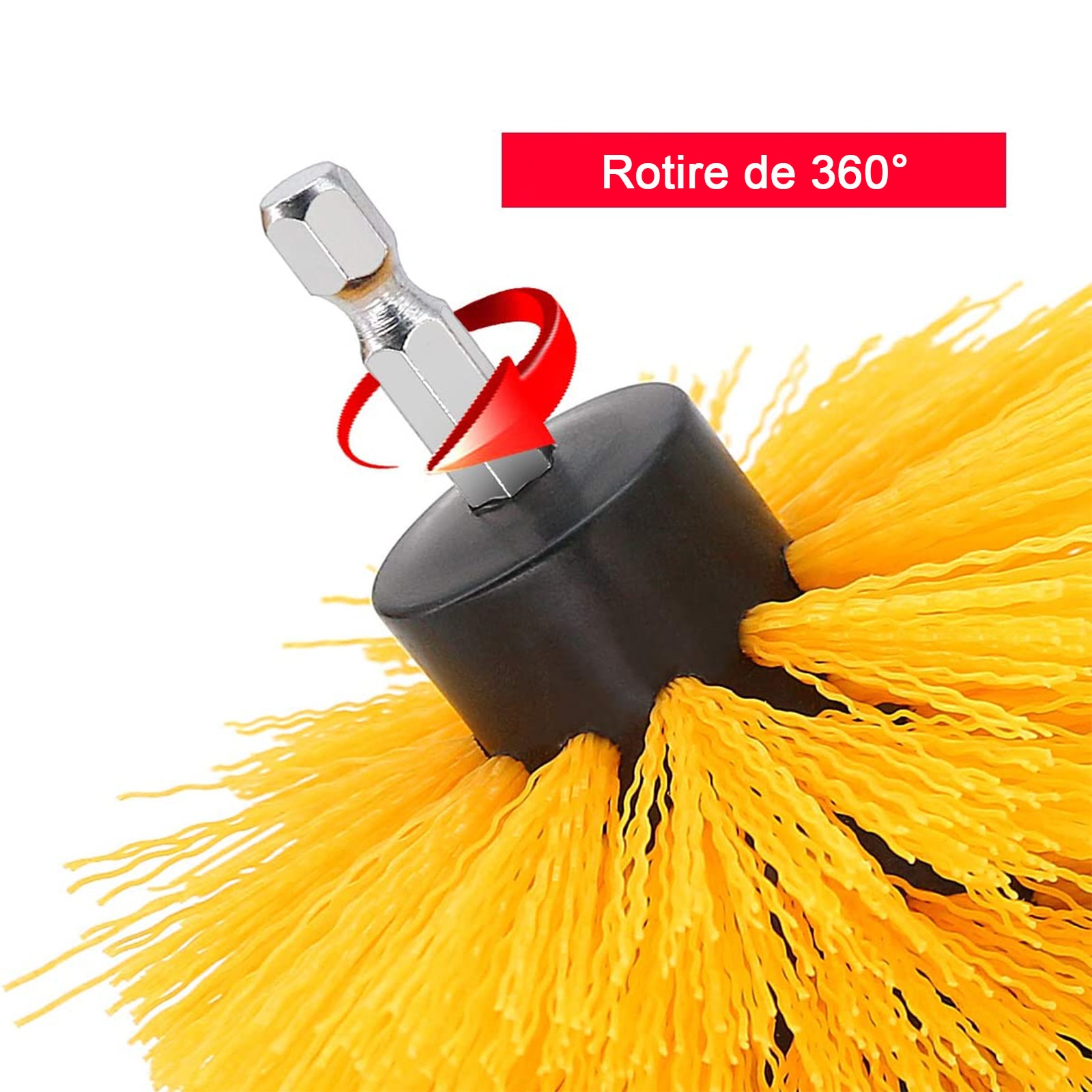 Set 4 perii rotative din plastic, NUODWELL, Diferite stiluri, curatare ...