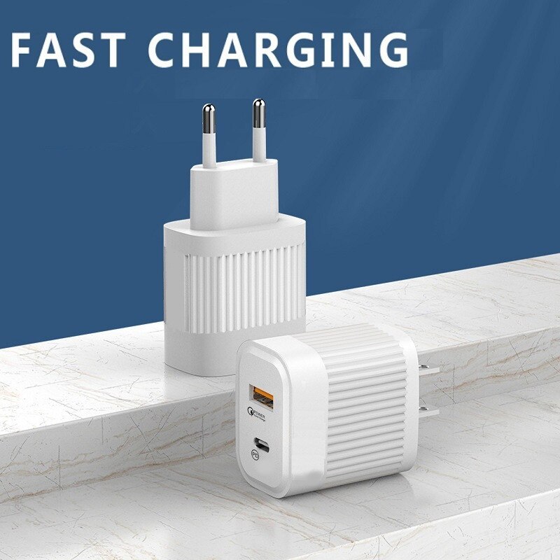 Univerzális Hálózati Töltő Adapter Kf 03 2 Port 20 W Gyorstöltés 1 X