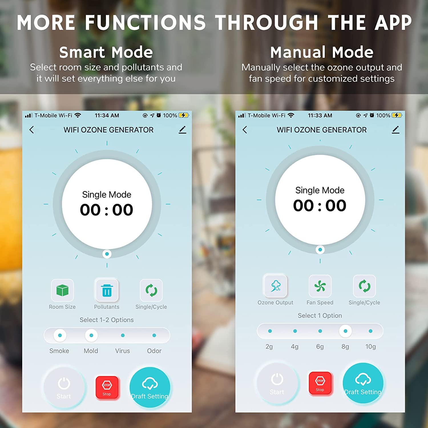 Generator de ozon profesional smart 10.000 mg/h, WiFi, control prin aplicatie, ecran LCD ...