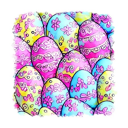 Sticker decorativ, Oua, Roz, 55 cm, 9565ST - eMAG.ro