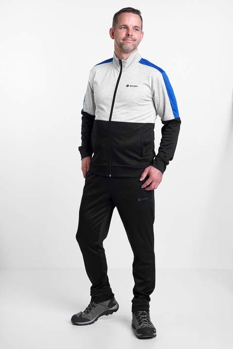Benger, Trening cu fermoar si detalii logo, Gri deschis, Negru, M - eMAG.ro