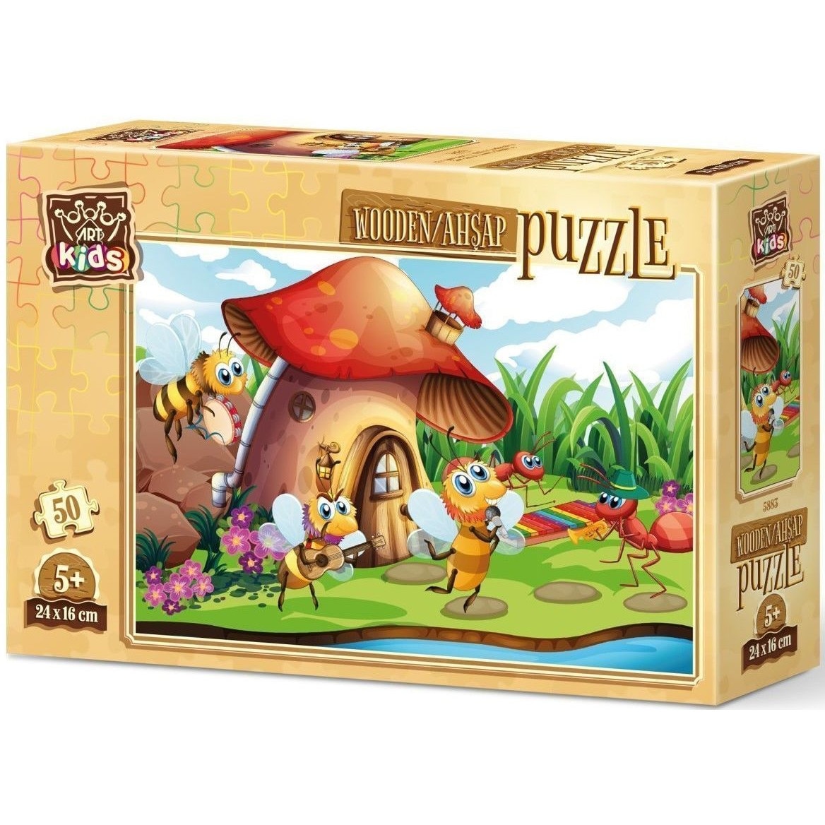Puzzle din lemn Art Puzzle din 50 de par?i - Albine in padure - eMAG.ro