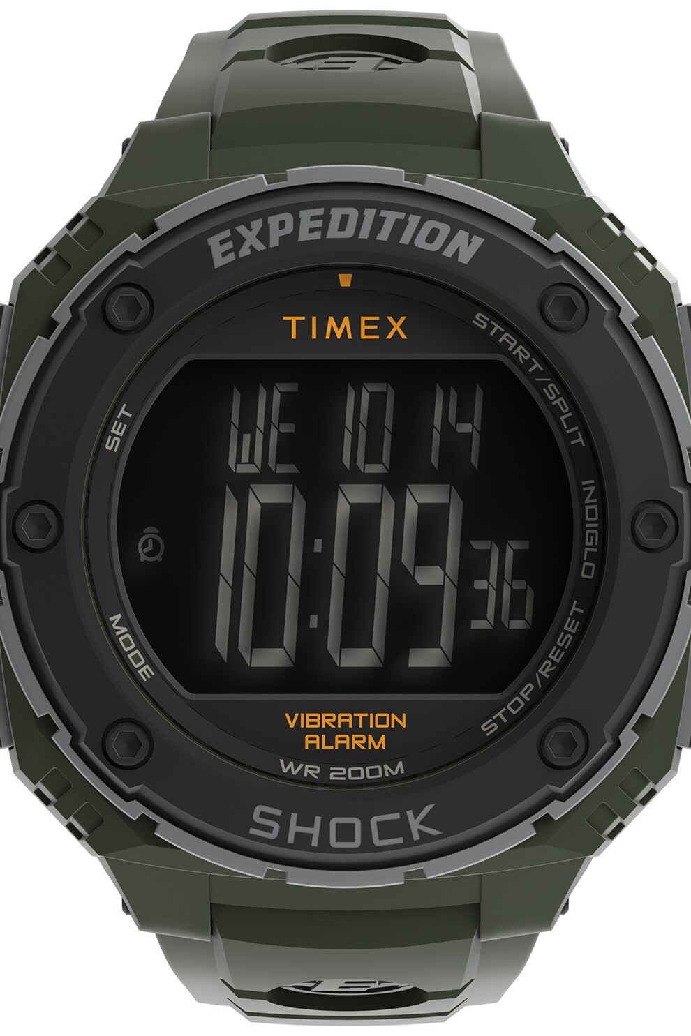 Timex, Ceas digital cu functii multiple 50 MM Expedition, Verde forest ...