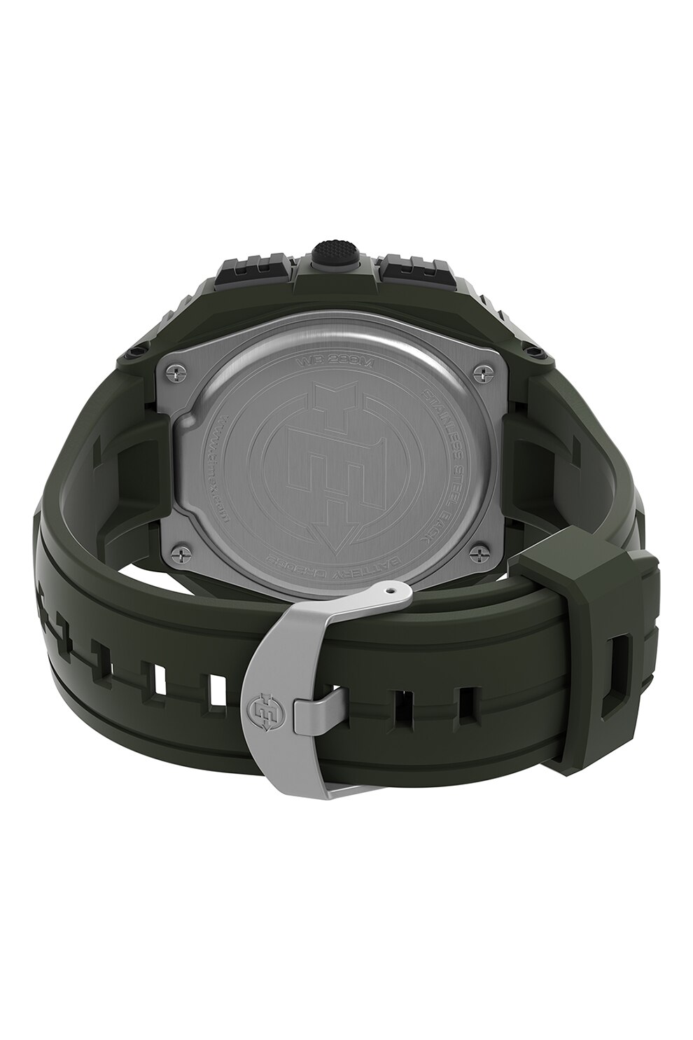 Timex, Ceas digital cu functii multiple 50 MM Expedition, Verde forest ...