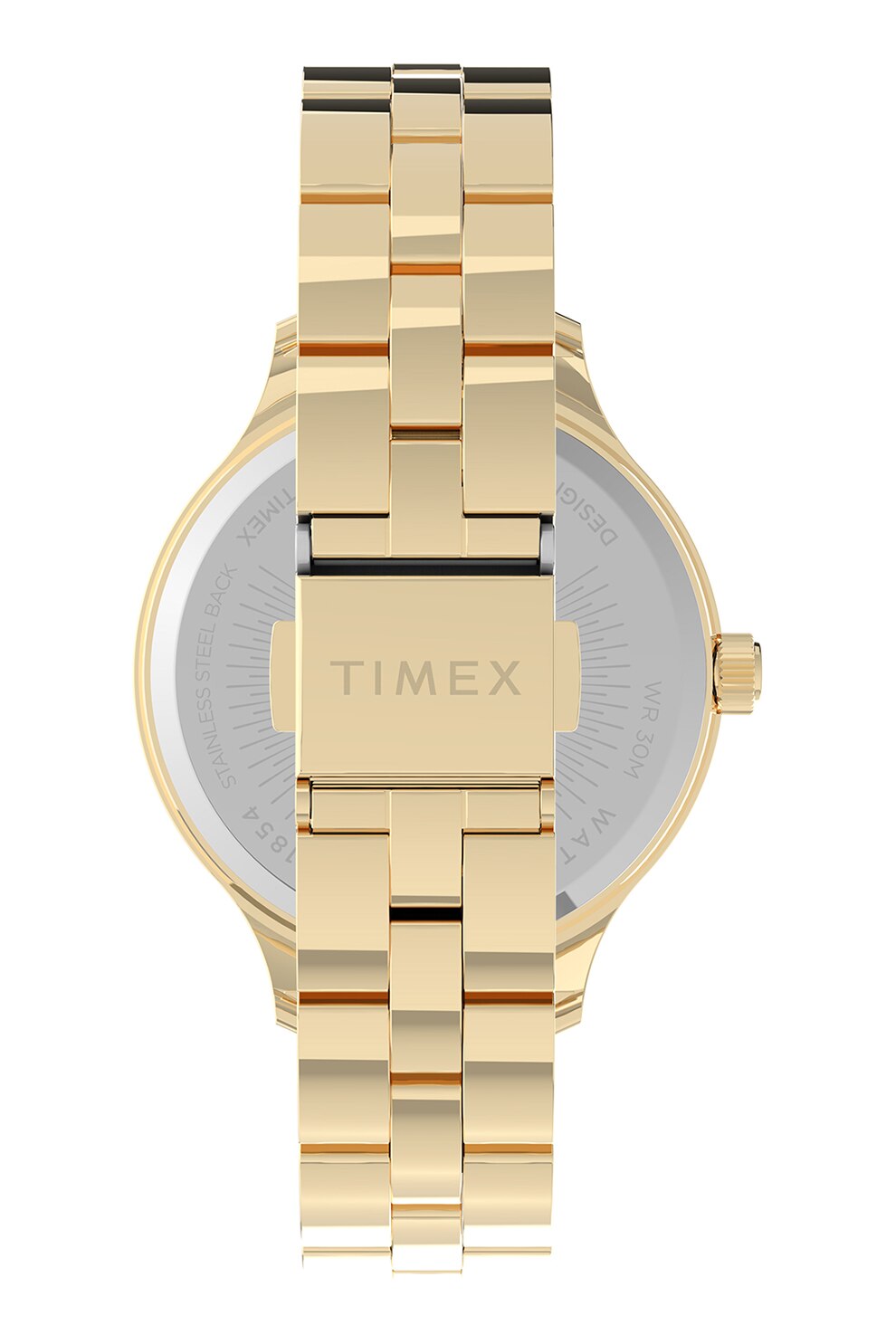 Timex, Аналогов часовник с флорални обозначения, Златист - eMAG.bg