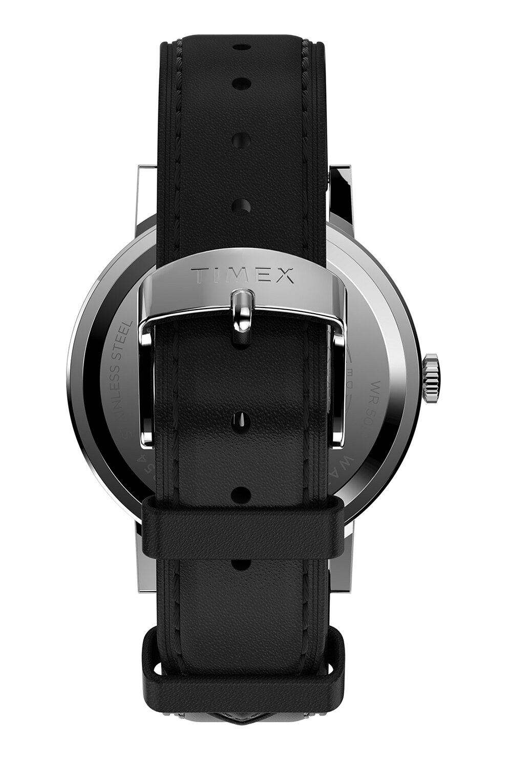 Timex, Часовник с кожена каишка, Черен - eMAG.bg