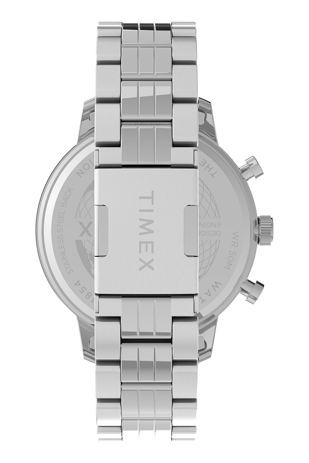 Timex, Ceas cronograf cu bratara metalica, Argintiu - eMAG.ro