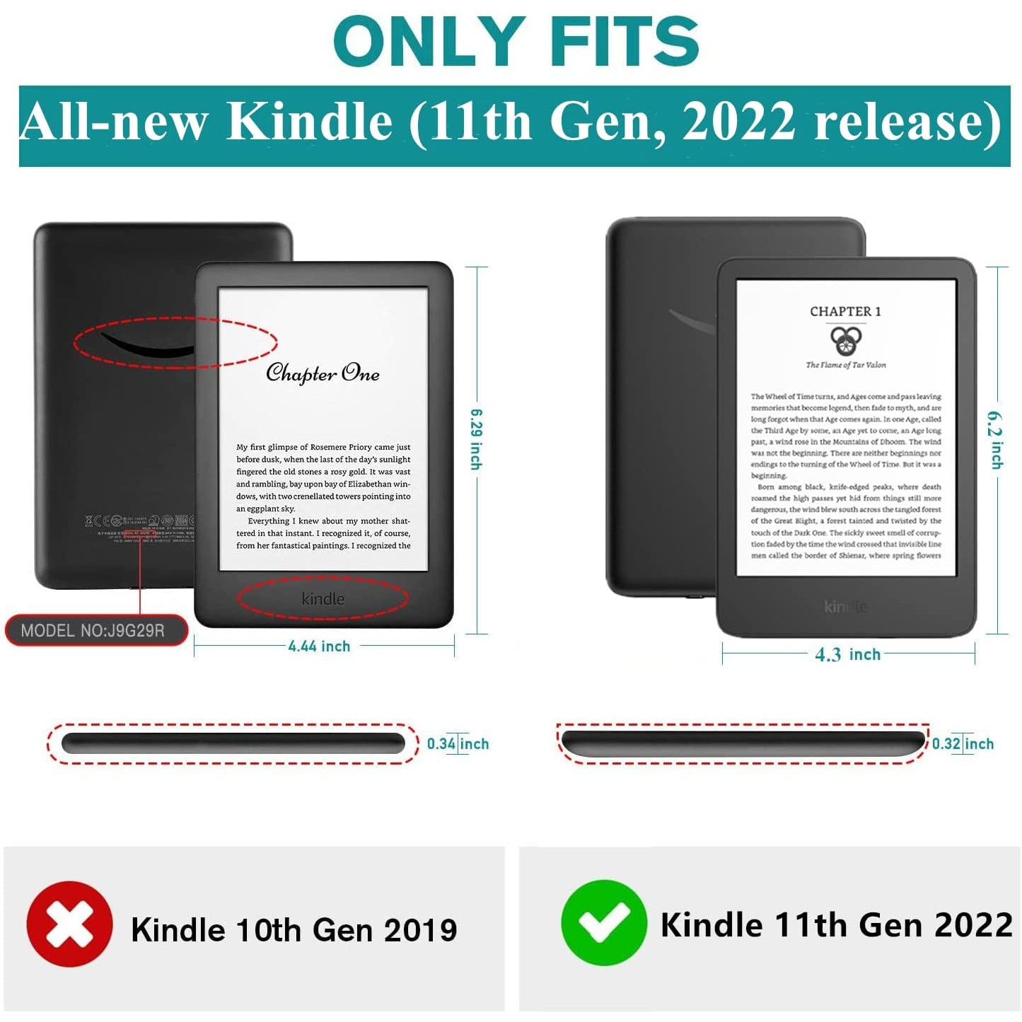 Husa Sigloo, pentru ebook reader Kindle 2022, Kindle 2024, 11th / 12th ...