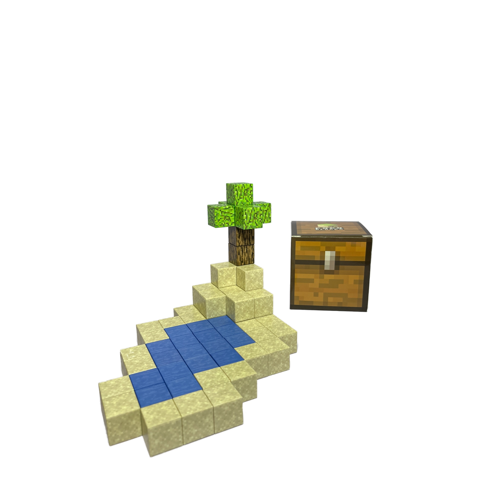 Blocuri magnetice (64 blocuri), Minecraft - Insula - eMAG.ro