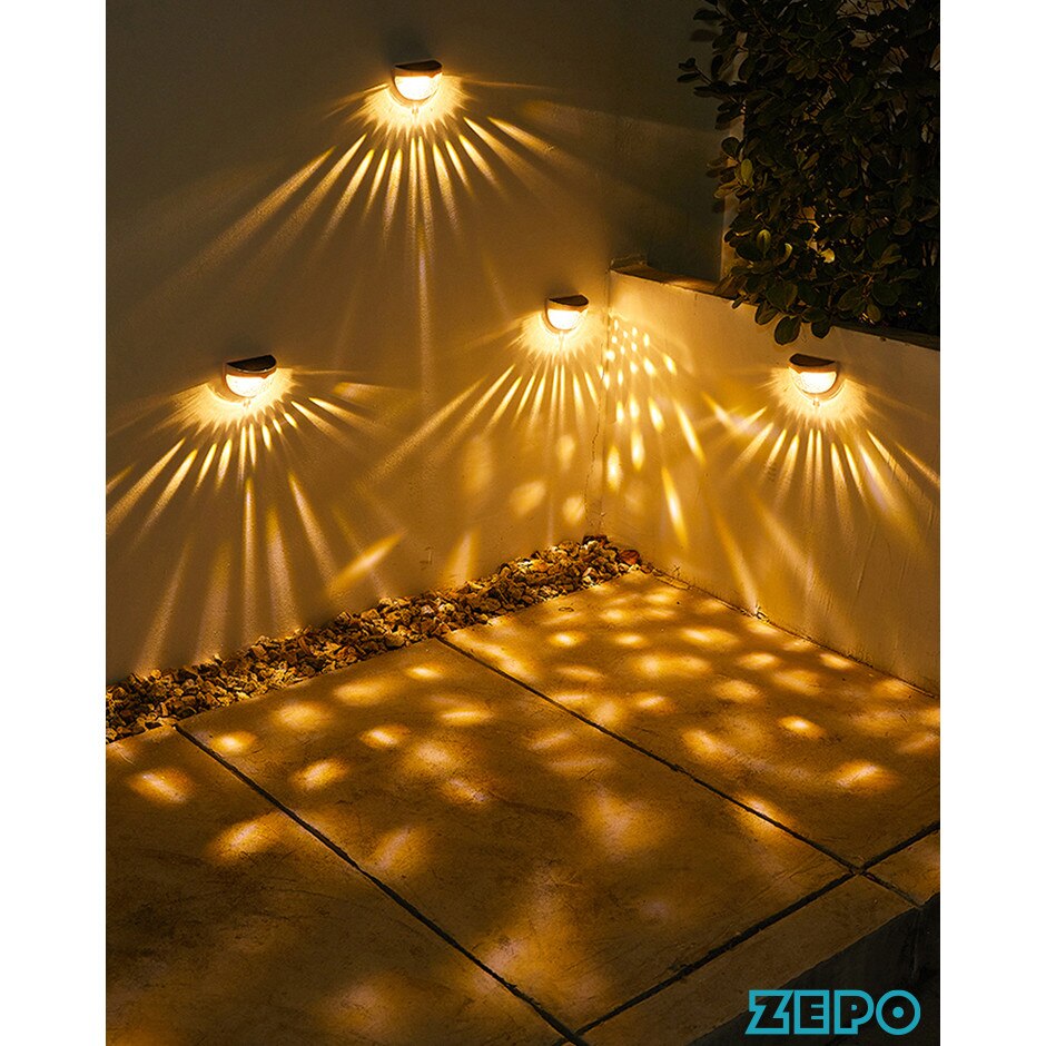 Set 2 Lampa solara LED pentru exterior, curte, gradina, Rezistenta la ...