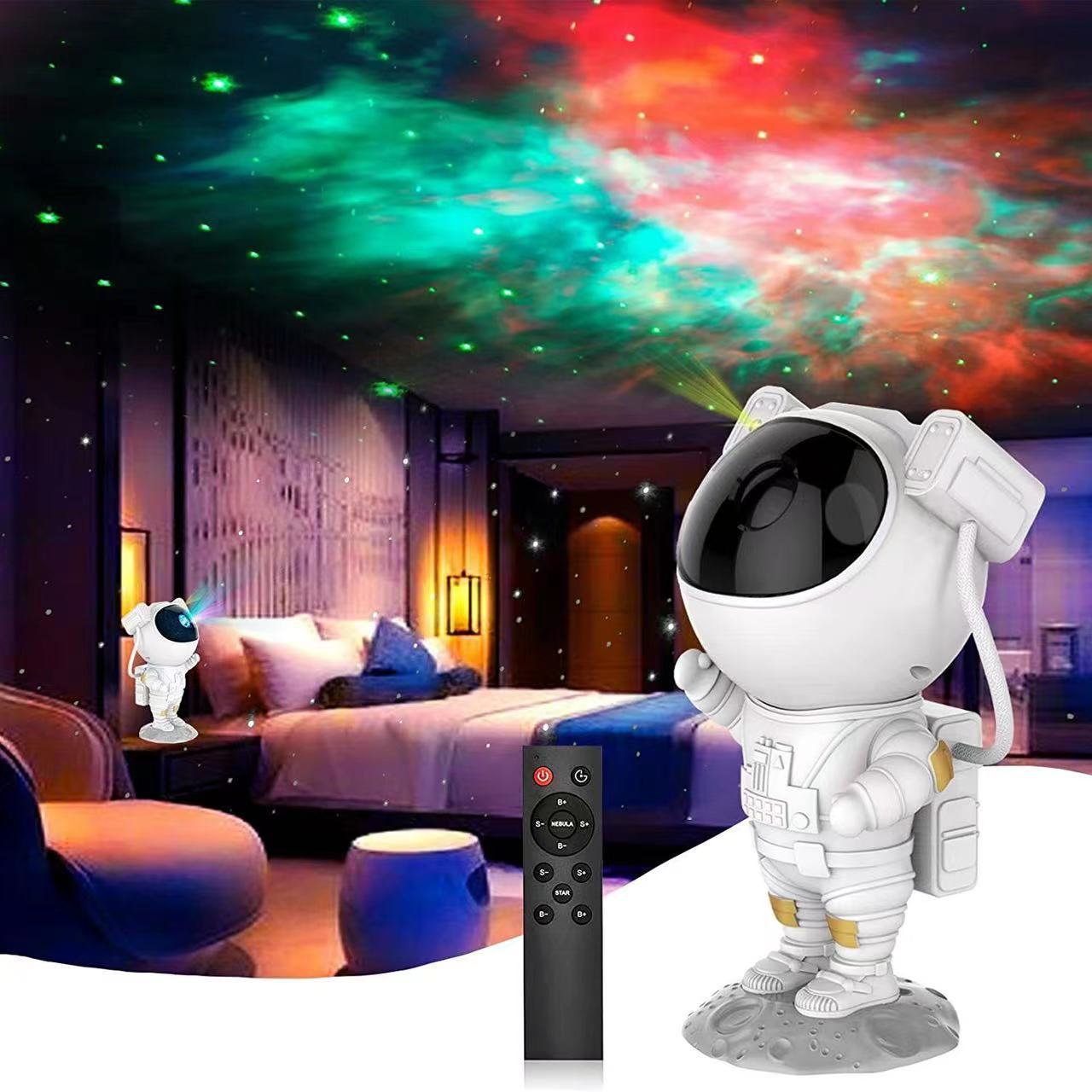 Proiector de stele Astronaut, copii si adulti, LED, Telecomanda ...