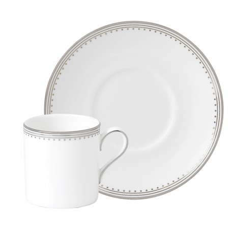 Ceasca si farfurie cafea, portelan Vera Wang Grosgrain, 80ml - eMAG.ro