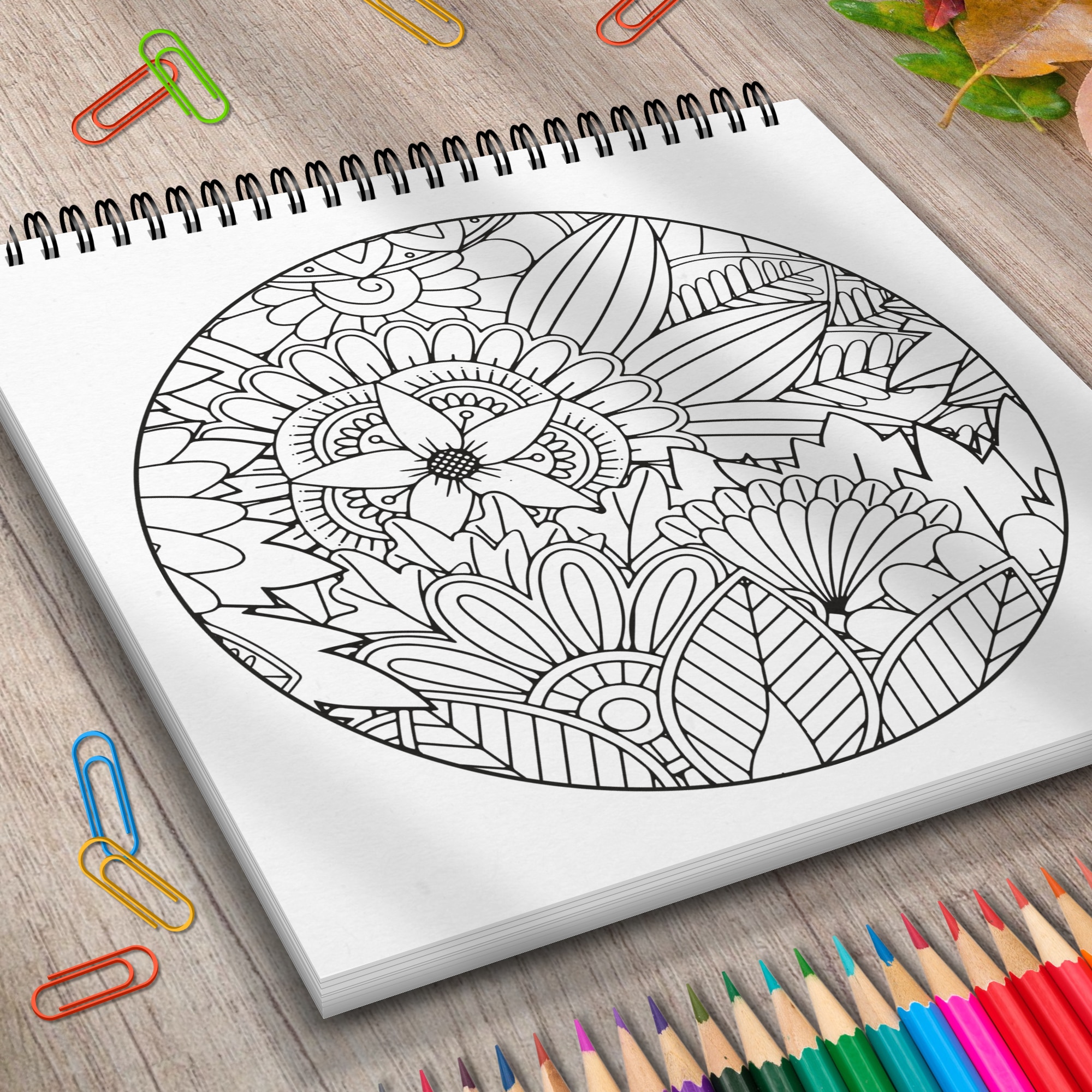 Carte de colorat pentru adulti, Mandale Florale, 35 Mandale Antistres ...