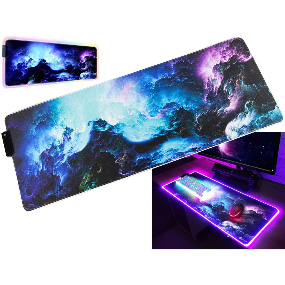 Mouse pad, Zola®, iluminare RGB, anti-alunecare, cauciucat pentru ...
