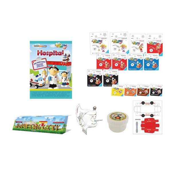 Set lut de modelat - Spital, JumpingClay, 5 ani+, Multicolor - eMAG.ro