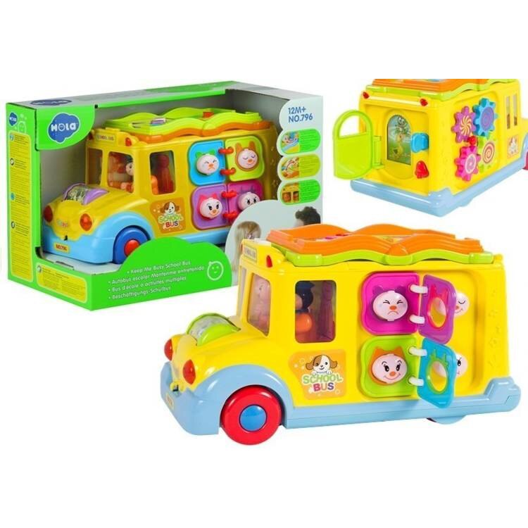 Autobuz interactiv, Leantoys, Galben - eMAG.ro