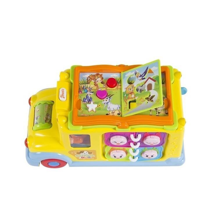 Autobuz interactiv, Leantoys, Galben - eMAG.ro