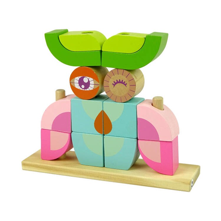 3D puzzle, Leantoys, Fa, Bagoly modell, Többszínű - eMAG.hu