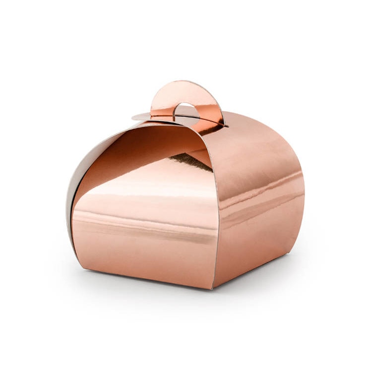 Set 10 cutii cadouri, PartyDeco, Carton, 6x6x5.5 cm, Roz - eMAG.ro