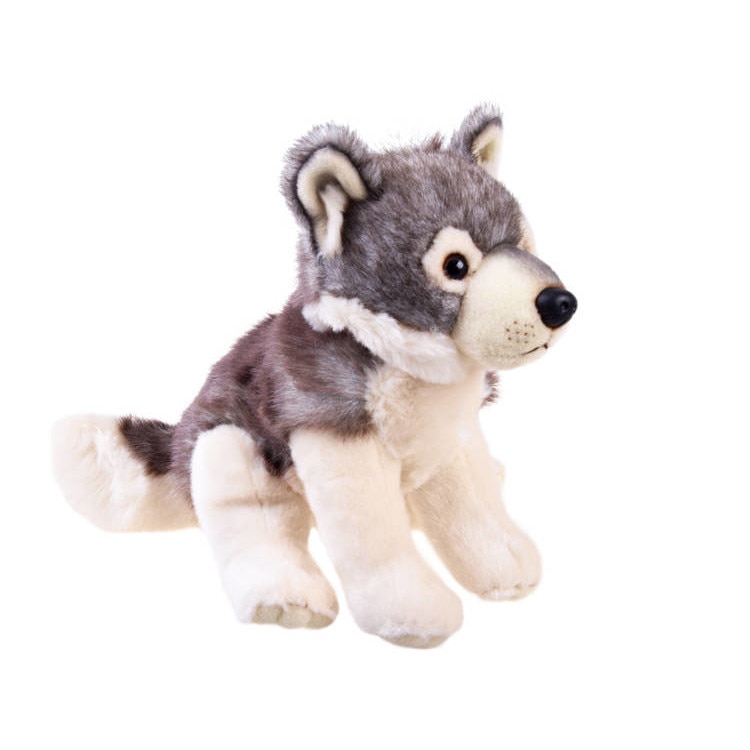 Jucarie de plus - Lup, Jokomisiada, 23 cm, Alb/Gri - eMAG.ro