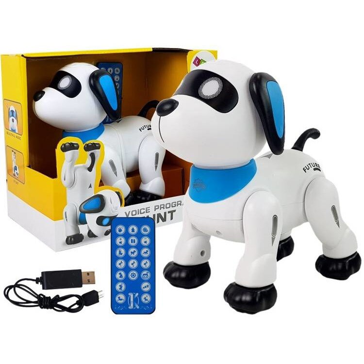 Caine robot cu telecomanda, Import LEANToys, Executa comenzi/Emite ...