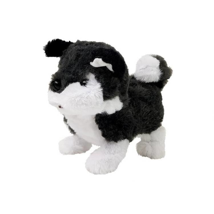 Catelus interactiv LeanToys, Negru/Alb - eMAG.ro