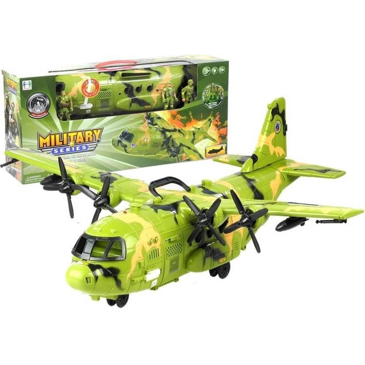 Avion de jucarie cu soldatei Import LeanToys, 3+ ani, Verde - eMAG.ro