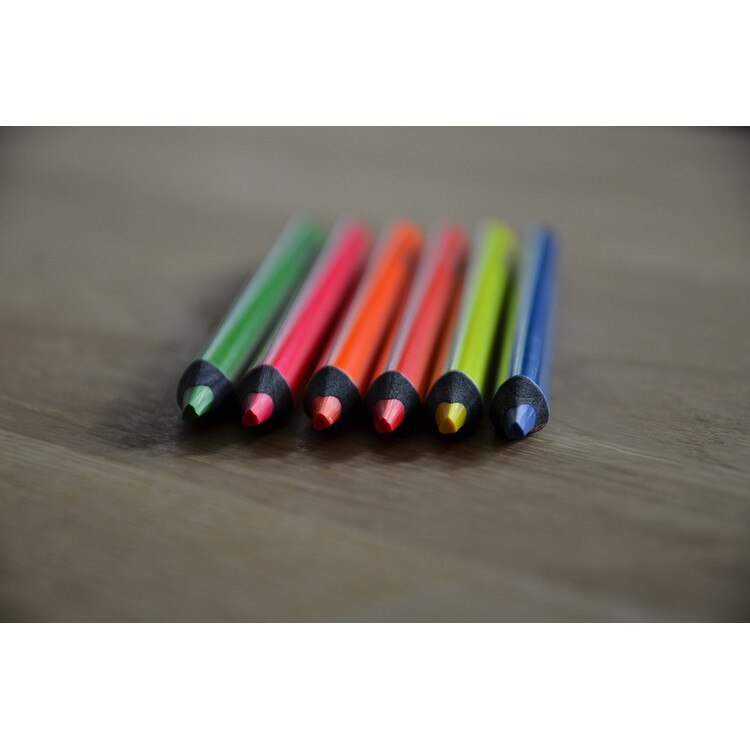 Creioane colorate Jumbo Fluo, Apli Kids, 17.5cm, 3+ ani, Multicolor ...