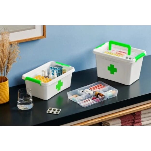 Set recipient medicamente + rezerva, Orplast, Plastic, 4.5 l, 20 x 20 x ...