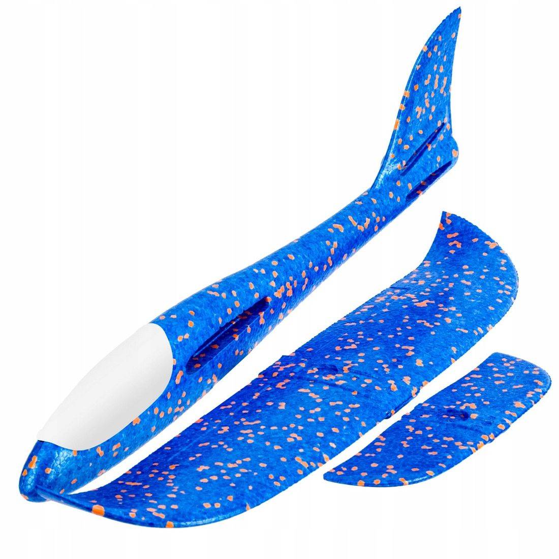 Avion planor copii, Madek, Iluminare LED, 47cm, Albastru, 3+ - eMAG.ro