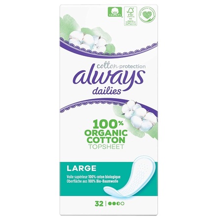 Tampoane, Always, Bumbac, 32 buc, Alb - eMAG.ro