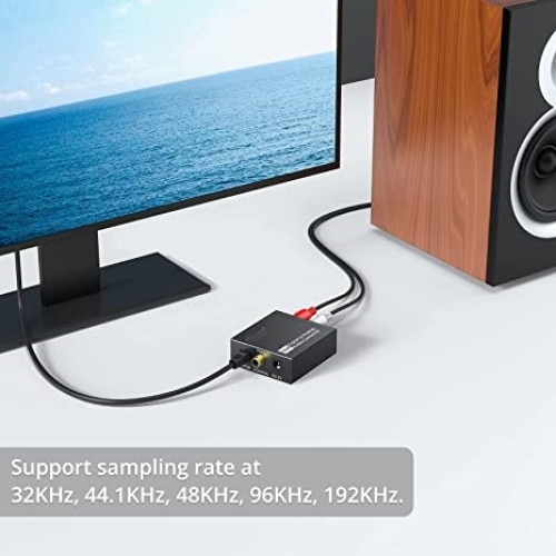 Convertor Audio Digital Coaxial la Analog RCA si Jack – Cablu cu Fibra ...